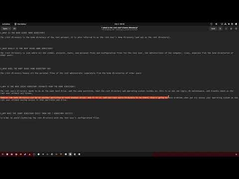501 what is the root users home directory?