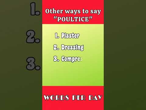 Another word for "POULTICE" #englishlearners #englishlearning #youtubeshorts