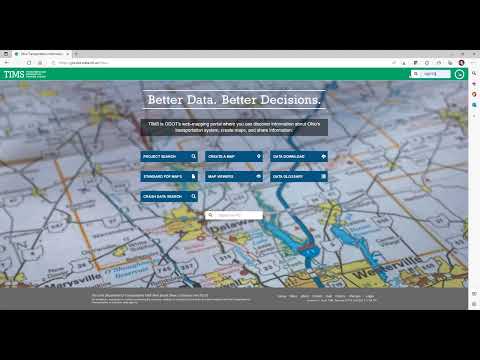 Transportation Information Mapping System TIMS Overview Webinar