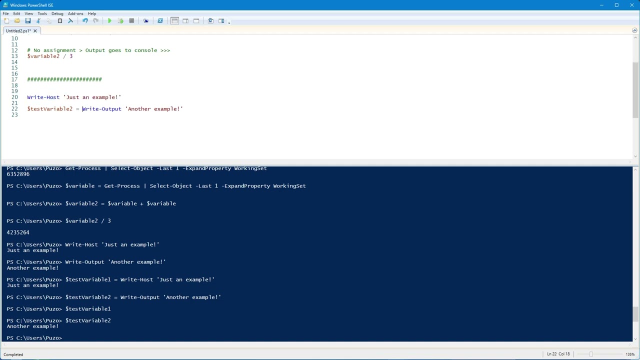PowerShell - Write-Host and Write-Output difference