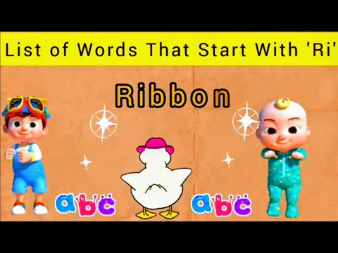 Fun For All Kindergarten class: List of Words That Start With 'Ri'