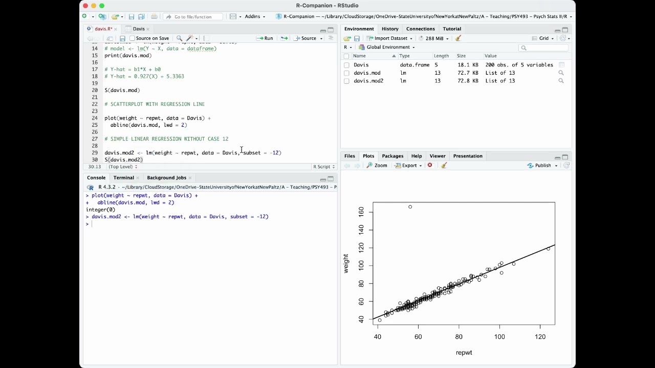 03 - Creating a scatterplot with regression line in R