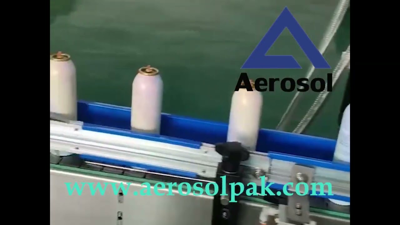 Full Automatic Spray Aerosol Can Filling Crimping Capping Line with Liquid filling Gas filling