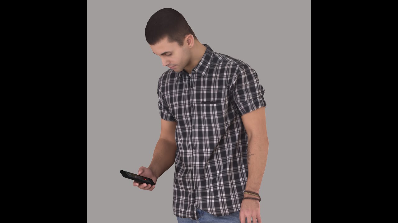3D Scanned Man - Renderbot 3D Models Collection - Video Gallery #1750