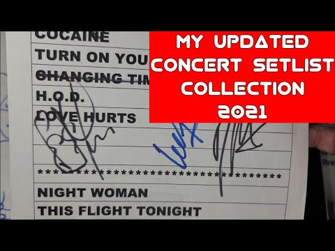 My Updated Concert Setlist Collection 2021 - Music Memorabilia