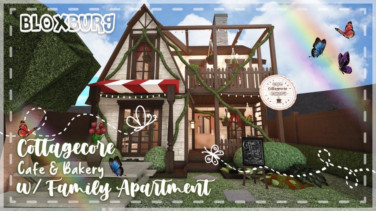 Tapioca Roblox Bloxburg Speed build Cottage Core Bakery and Café Family Apartment - March 22 2021