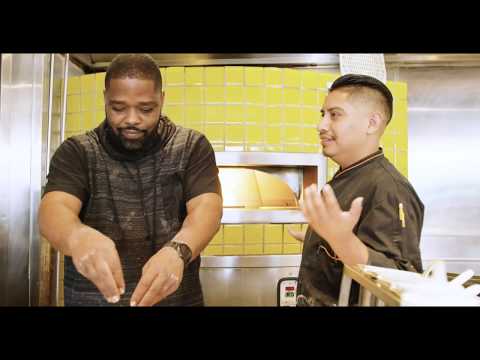 A.B. and Luis Pablo Make CPK's Original BBQ Chicken Pizza