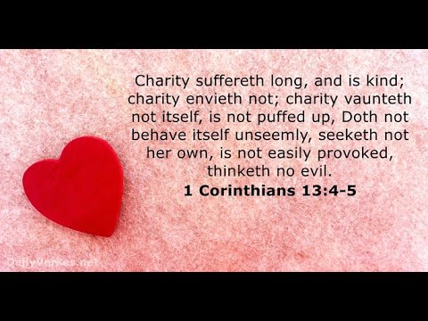 What does the bible say about love and charity?