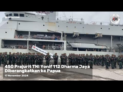 450 Prajurit TNI Yonif 112 Dharma Jaya Diberangkatkan ke Papua