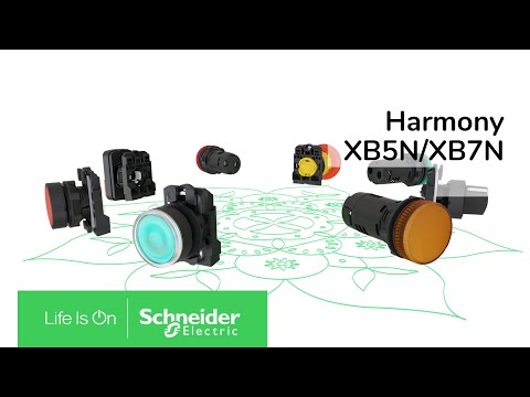 XB5AW35B1N - Illuminated pushbutton, Harmony XB5N XB7N, plastic, flush ...