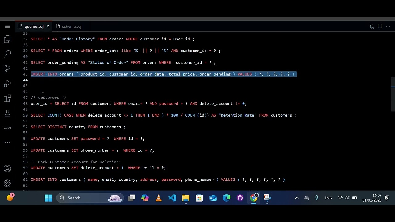 CS50 SQL Final Project E-commerce Database