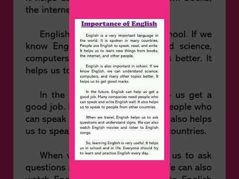 Importance of English Essay Writing 150 Words Speech or Paragraph