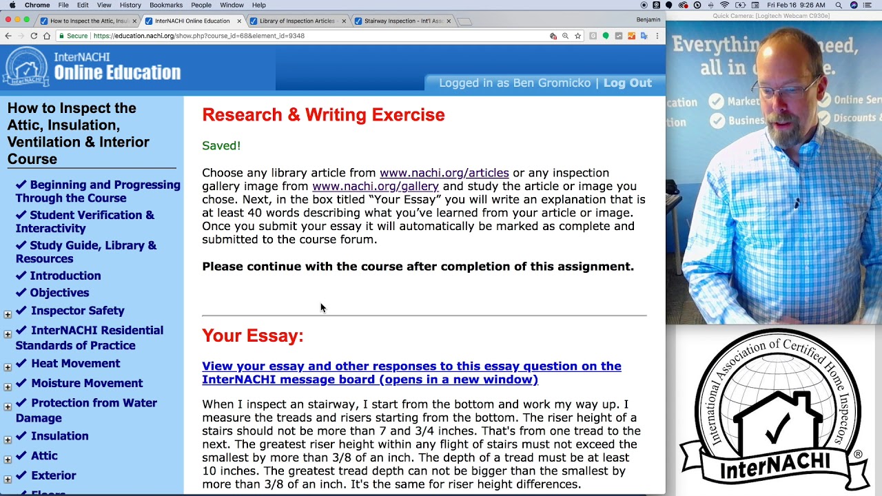 How to Complete a Research and Writing Assignment in an InterNACHI Course