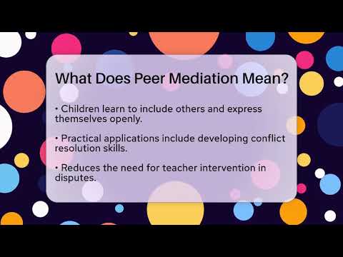 What Does Peer Mediation Mean? - Childhood Education Zone