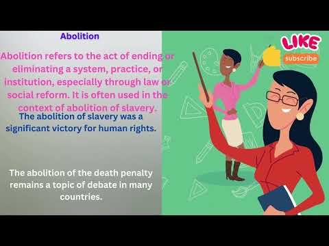 Abolition Meaning in English With Example