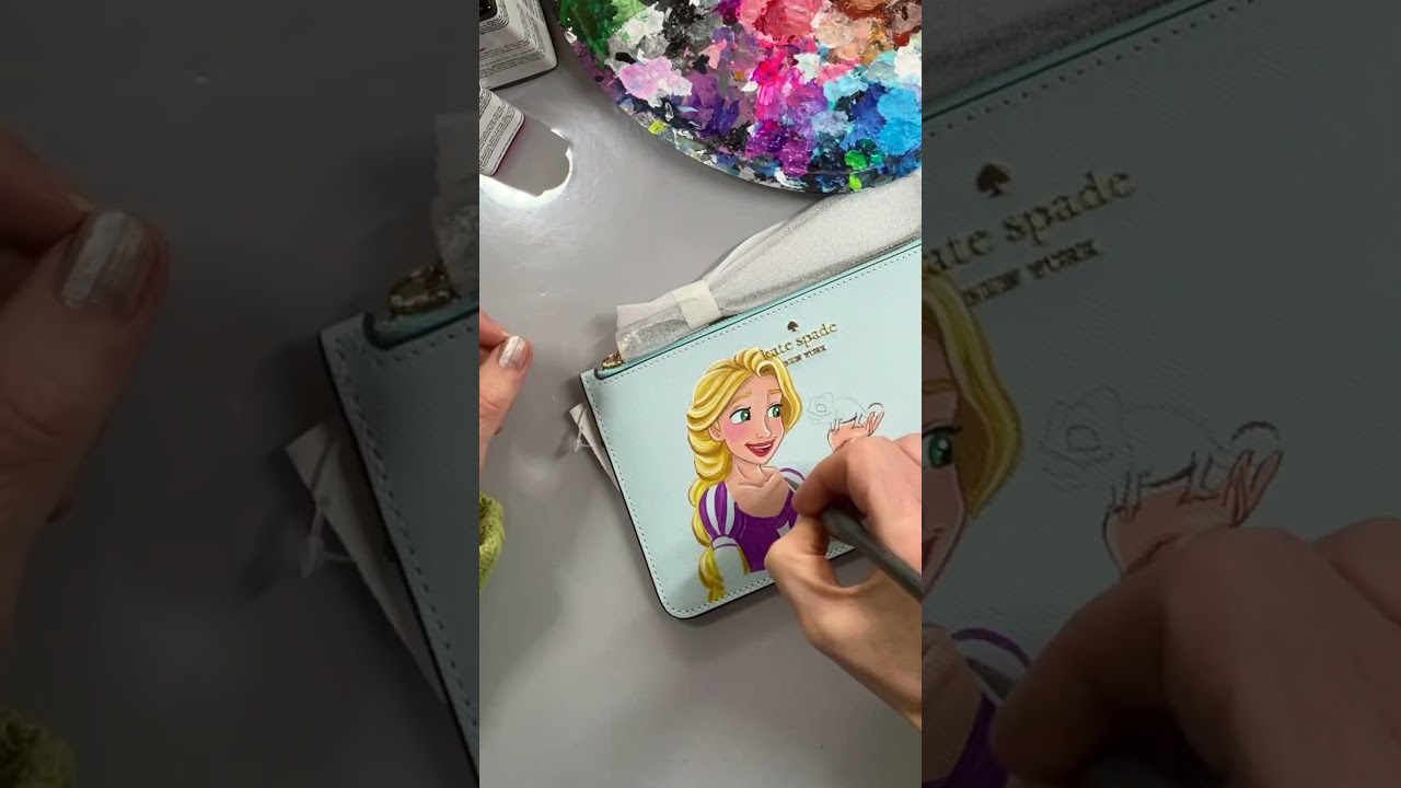#rapunzel #paintedpurse #pascal #disneystyle