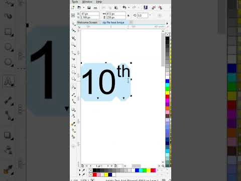 coreldraw text convert in superscript & subscript#coreldraw #coreldrawtutorial #shorts #reels