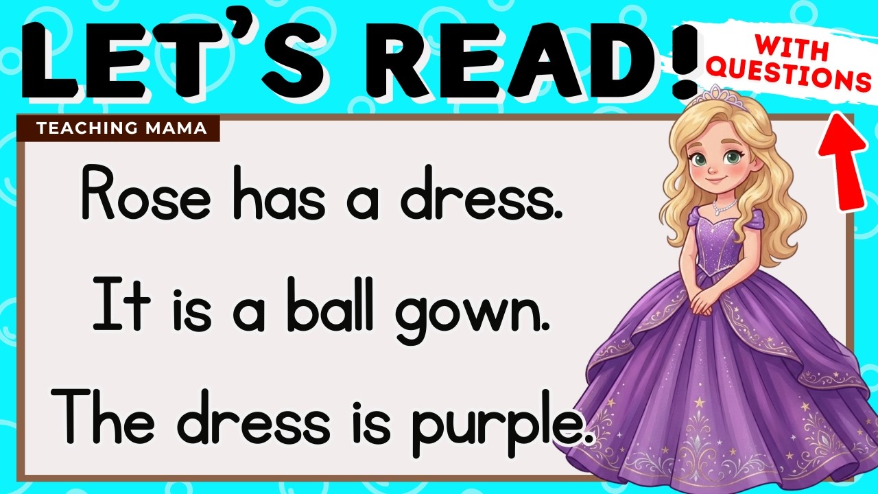 LET'S READ! | READING COMPREHENSION FOR KIDS | PRACTICE SIMPLE ENGLISH PASSAGE | TEACHING MAMA