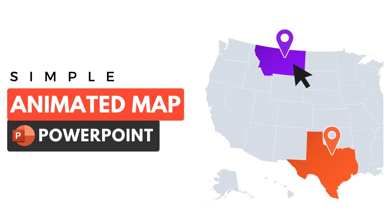 Simple Animated PowerPoint Map Tutorial for Beginners