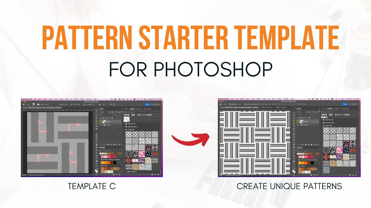 Create a Pattern in Photoshop with a Template (Version C)