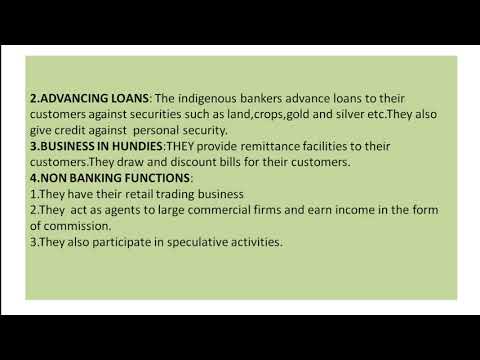 Unit -III Lesson - I BCom 3rd Sem - Banking - Indigenous Banking