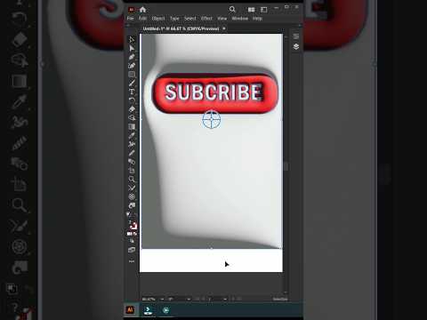 3d subscribe button design 😯 #shorts #illustrator #3d