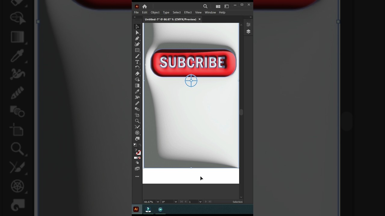 3d subscribe button design 😯 #shorts #illustrator #3d