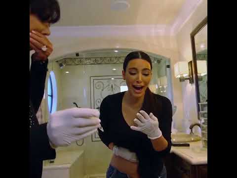 Kris Jenner accidentally stuck a needle in Kim Kardashian's finger