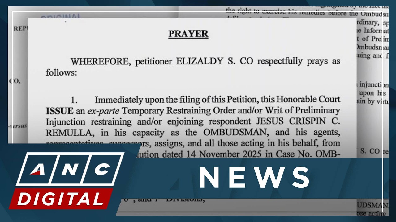 Zaldy Co asks SC to issue TRO vs. Ombudsman's resolution ordering his indictment | ANC