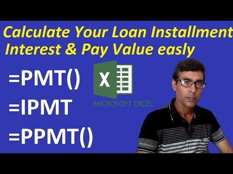 EMI Calculation - Excel Financial Functions PMT, IPMT, PPMT in Hindi