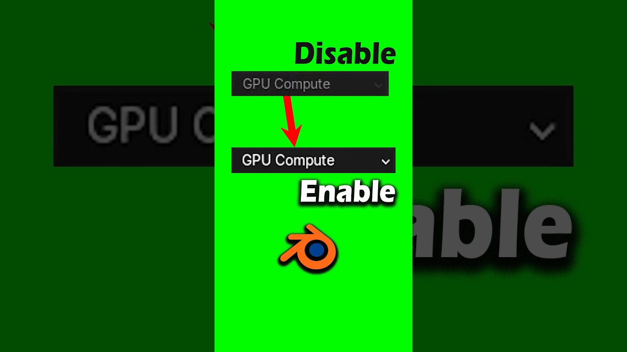 Enable GPU in blender / blender tutorial