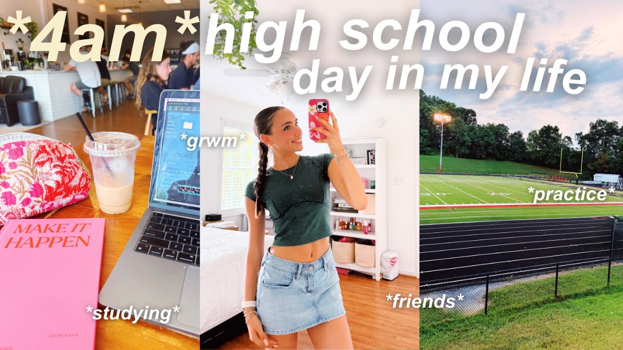 high school day in my life vlog *4 am*