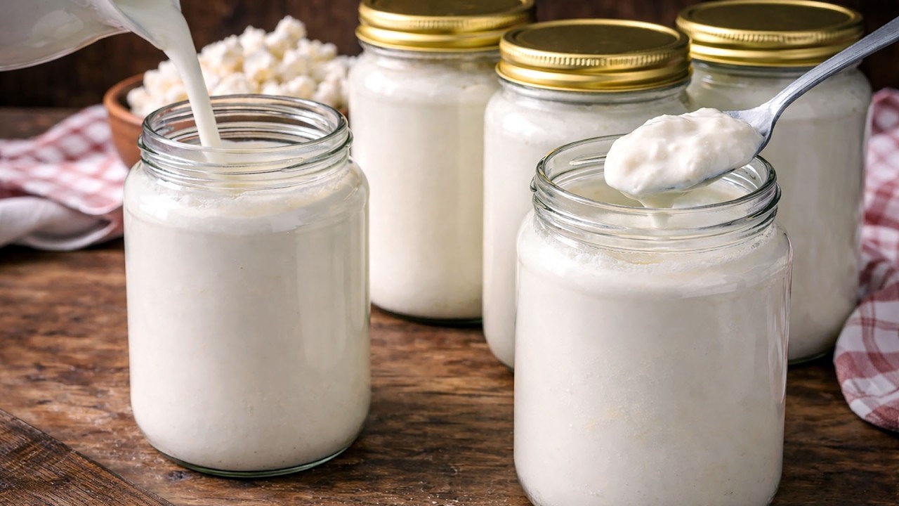 homemade sour cream according to grandma's recipe is so delicious! Save money and learn to survive!