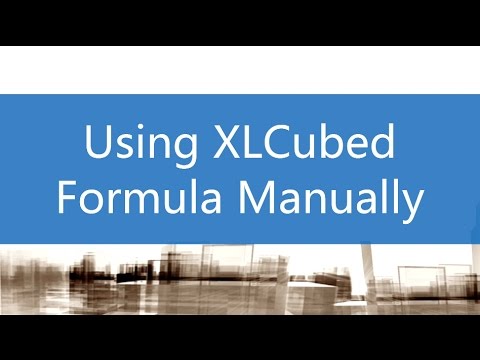 Using XLCubed Formula Manually