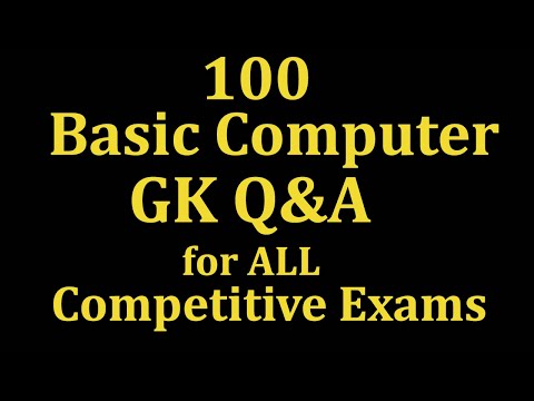 100 Basic Computer Knowledge Questions And Answers | Computer GK MCQ Competitive Exams #computergk