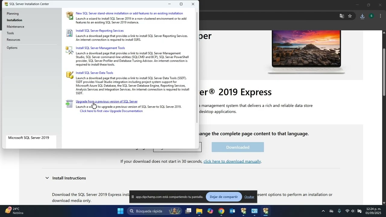 Actualización de SQL 2014 a 2019