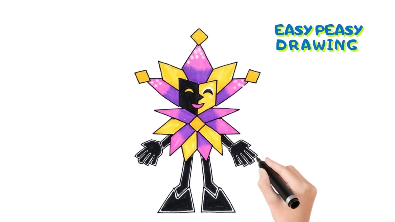 How To Draw Dimentio  from super paper Mario