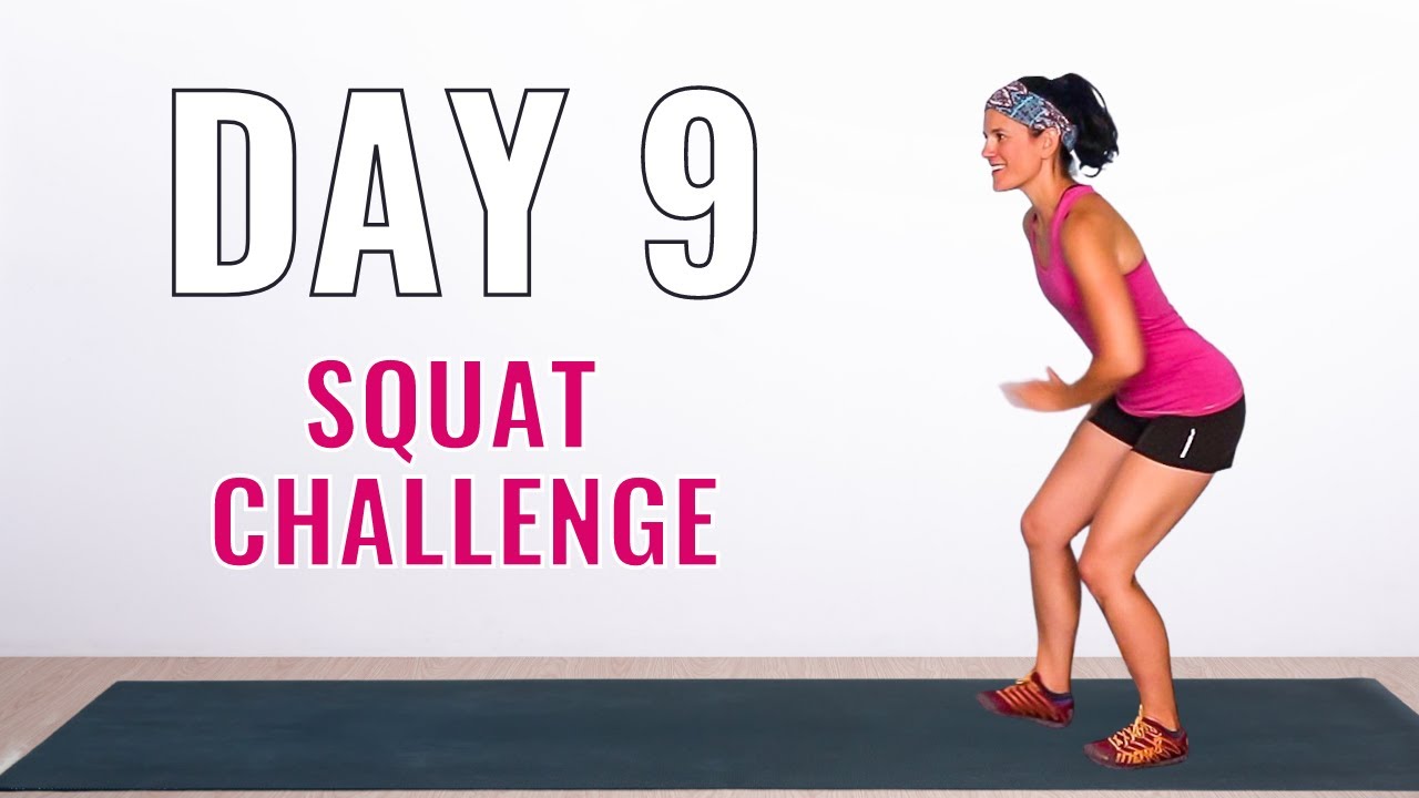 DAY 9: WALKING SQUATS (30 Day Squat Challenge) 5-minute Workout