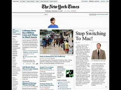 Mac v. PC Nytimes.com Ad