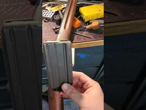 1893 spanish mauser with ar-15 magazines. mag release complete
