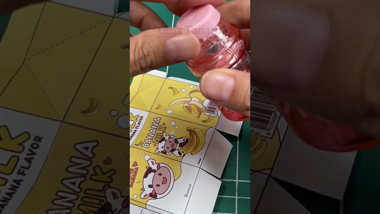 ASMR papercraft origami banana milk