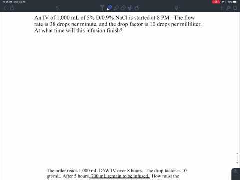 Enteral and IV Solutions Solve For Time