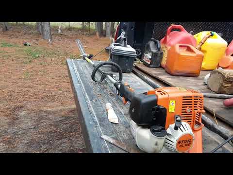 Lubing and sharpening my Sthil HL 100 extended adjustable trimmer