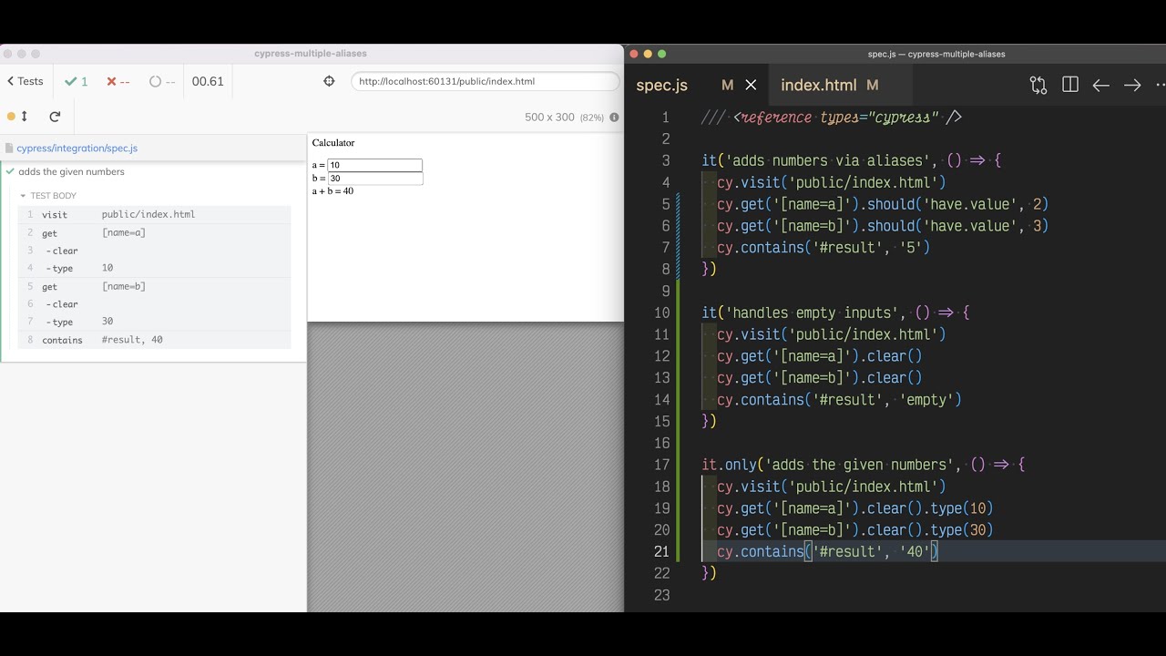 Good Cypress Test Syntax