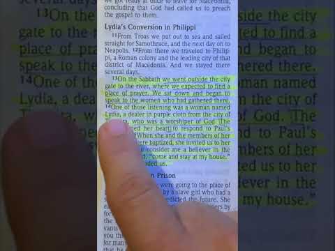 Acts 16:13-15 Lydia’s Conversion