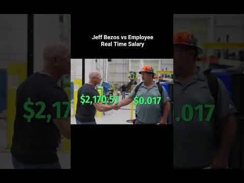 Jeff Bezos vs Employee Real Time Salary 🤯 #shorts