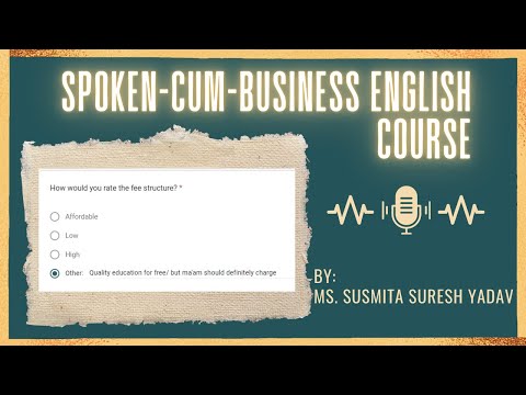 Session 5: Unit 2 - What Do You Do? - Spoken-cum-Business English Course