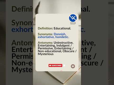 Learn "Didactic"#Vocabulary #Shorts #english #viralvideo #tiktok #reels #VocabXpert #trending #trend