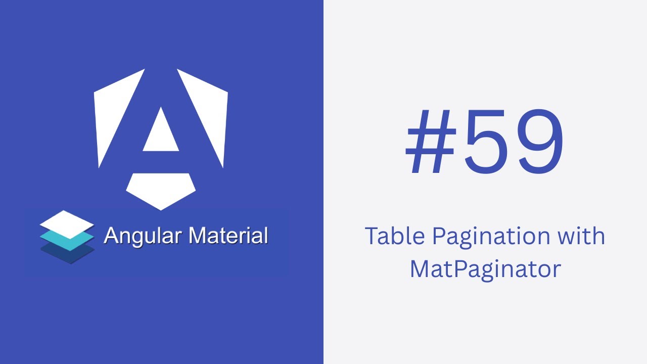 Table Pagination with MatPaginator