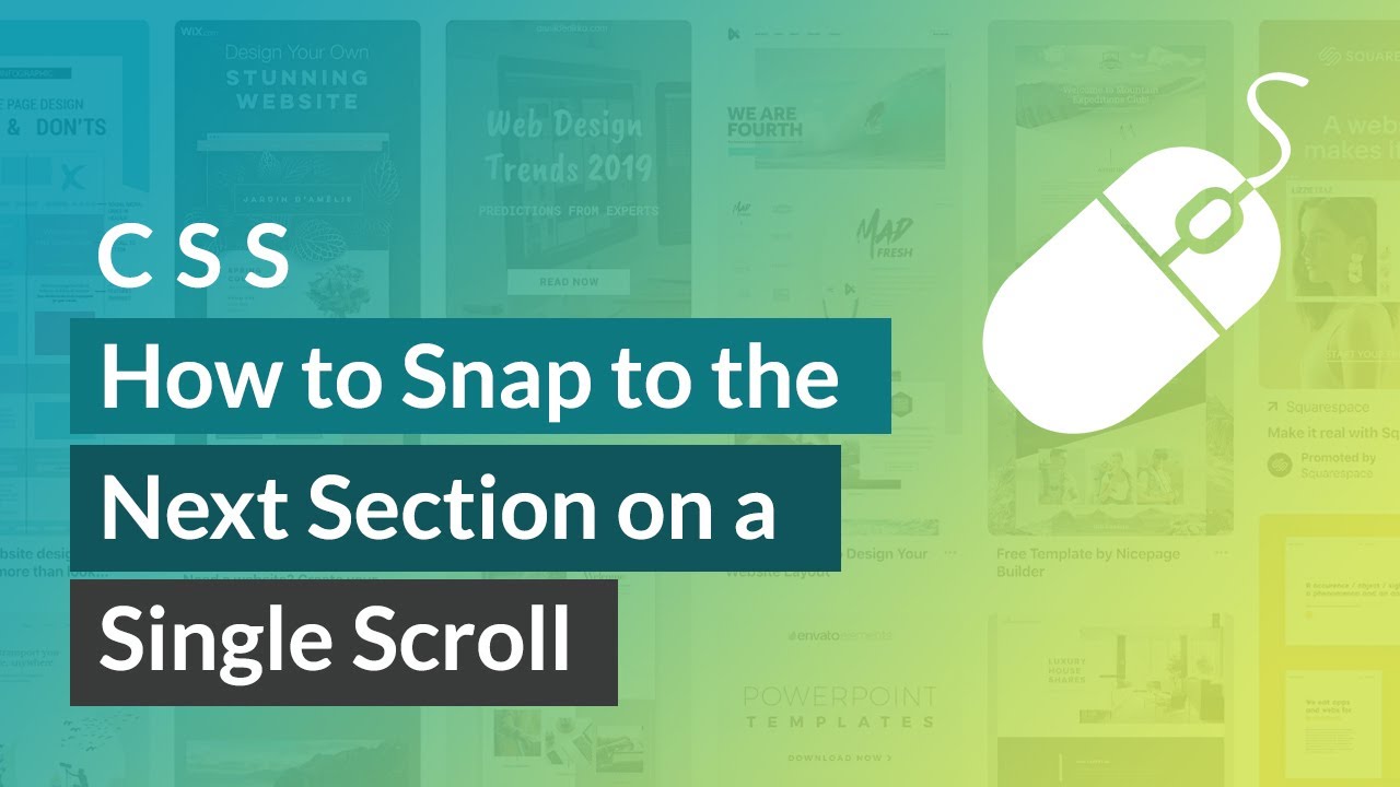 CSS Tricks |  How to Snap to the Next Section on a Single Scroll (Step by Step)